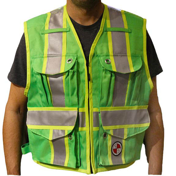 PC15X Party Chief Vest, HEAVY DUTY Orange, Yellow, Lime Green – Safety ...